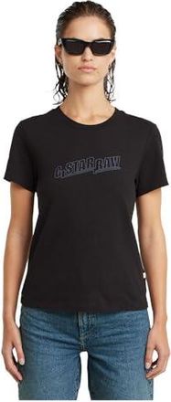 G-Star G-Star Femme T-shirt Embro Logo Ribbed, Noir (dk black D26248-D101-6484), XXL