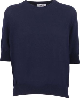 KANGRA Femme, Pulls, Bleu, Taille: 42 FR Girocollo Corta Rasato Regular Fit