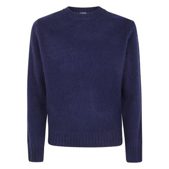 Aspesi Klassischer Rundhals-Pullover - - Knitwear - Herren - Blau - 2XL