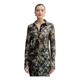 Versace Jeans Couture Hemd mit durchgehendem Barock-Jacquard-Muster - - Blouses & Shirts - Damen - Mehrfarbig - S