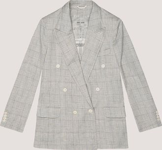 Circolo 1901 Prince of Wales Double-breasted, Gray, 48, Man