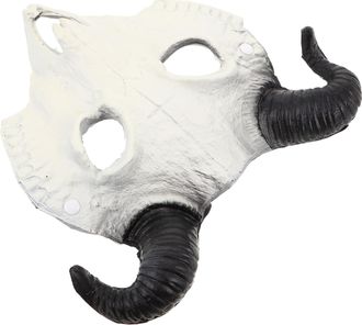 SOLUSTRE Goat Mask Halloween Tiergesicht Maske Realistisches PU Schaf Kostüm Weiches Material Für Erwachsene Teens Karneval Party Cosplay Zubehör Weiß