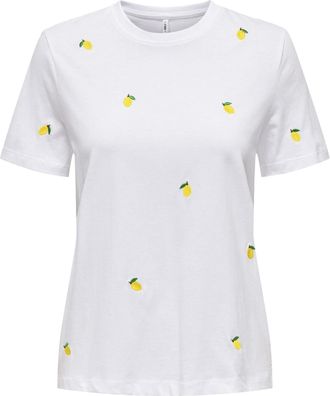 Only Damen Onlketty Life S/S O-Neck Top Box Cs JRS, Bright White, XXS