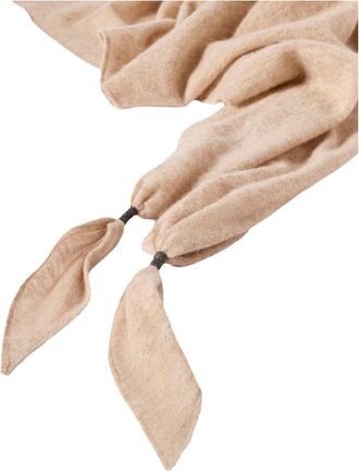 Brunello Cucinelli Cashmere Monili-Embellished Scarf - Beige