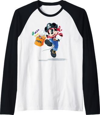 Disney Halloween Mickey Mouse Pirate Costume Trick or Treat Raglan
