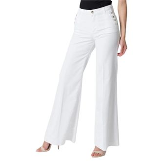 Kocca Rooney Wide Leg Hose - - Trousers - Damen - Wei&szlig; - W27
