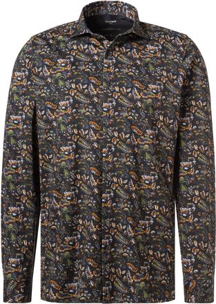 Olymp Herren Hemd blau gemustert