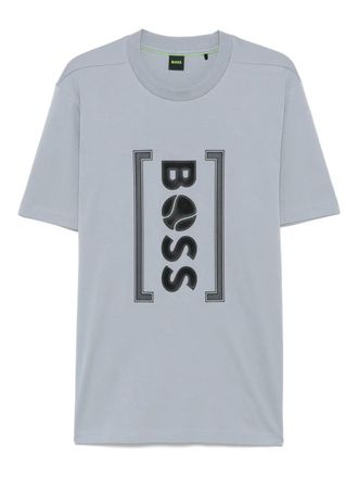 BOSS T-Shirt mit Logo-Print - Grau