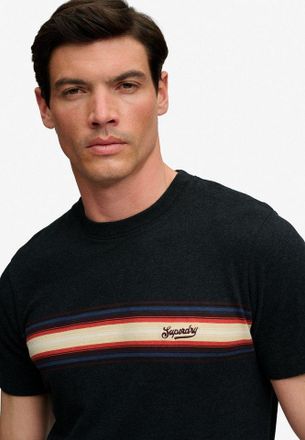 Superdry Rundhalsshirt OUTDOOR STRIPE LOGO RLXD TEE Baumwolle, relaxed fit