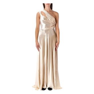 Alberta Ferretti Femme, Robes, Blanc, Taille: 36 FR Velvet Long Dress