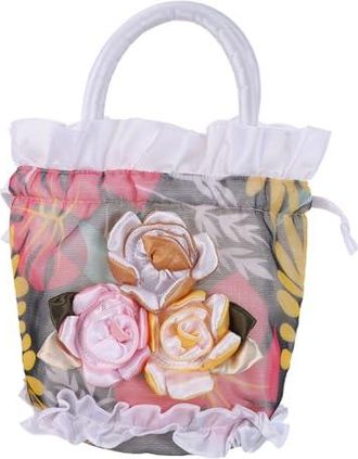 Frcolor Pochette sac &agrave; main brod&eacute; portefeuille brod&eacute; Mini sac &agrave; main crois&eacute; White