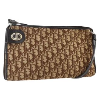 Dior Sac bandouli&egrave;re Pre-owned Trotter en toile - Femme - Pre-owned - Beige - Taille: ONE Size
