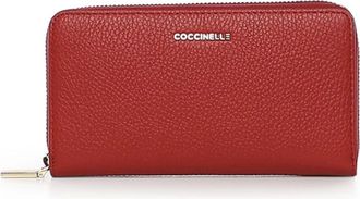 Coccinelle Femme, Accessoires, Rouge, Taille: ONE Size Metallic Soft Wallet