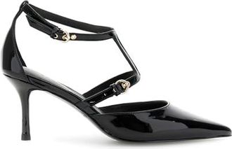 Cafènoir Escarpins Femme en Cuir Verni Noir à Brides CAF Noir NA3212 40