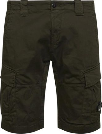 C.P. Company C.p. Company, Homme, Shorts, Vert, Taille: L Short Cargo en Sateen Stretch