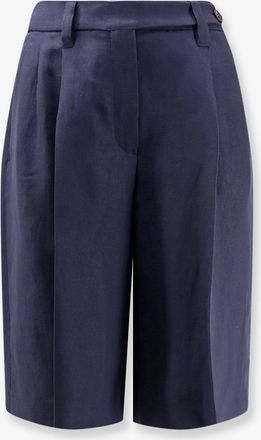 Brunello Cucinelli Viscose and linen bermuda shorts - BRUNELLO CUCINELLI - gender_Woman