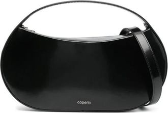 Coperni Hobo Bags - Curve-Edge Black Patent Leather Handbag - Gr. unisize - in Schwarz - f&uuml;r Damen