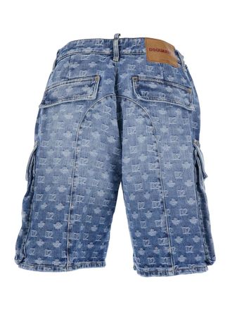 Dsquared2 Mens Denim Five-Pocket Shorts Blue Cotton