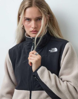 The North Face veste Retro Denali en taupe et noir-Neutre