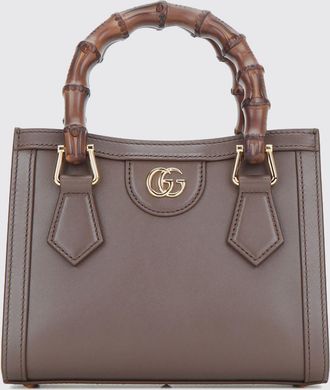 Gucci Diana Mini-Henkeltasche aus Glattleder mit Bambusgriffen