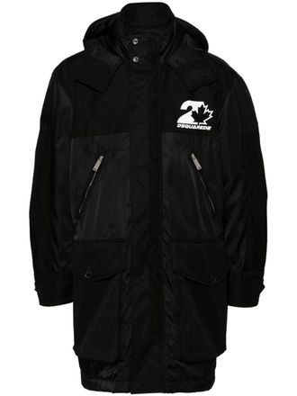 Dsquared2 D2 Leaf Kapuzenparka - Schwarz