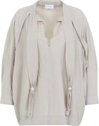 Christophe Lemaire Femme, Blouses et Chemises, Beige, Taille: 38 FR Blouse Avec &Eacute;charpe