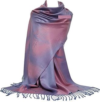 GFM &Eacute;charpe ch&acirc;le style pashmina &agrave; motif floral (FRL3), 3034-dglb-rose, L