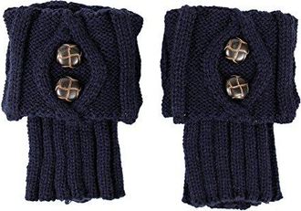 Chic Bas Gu&ecirc;tre Jambi&egrave;res Legging Chausettes Hiver Chaud Tress&eacute; Tricot Femme (Bleu)