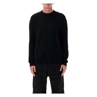 Rick Owens Homme, Pulls, Noir, Taille: S Tricot de luxe noir Aw25