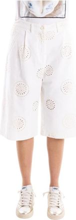 Brand Unique Femme, Pantalons, Blanc, Taille: 46 FR Cropped Pantalons