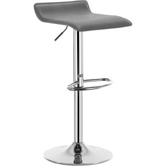 Nova Tabouret de bar woltu en similicuir, Tabouret de bar pivotant, hauteur r&eacute;glable, Gris