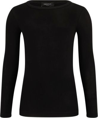 Fabiana Filippi Femme, Pulls, Noir, Taille: 36 FR Haut &agrave; manches longues