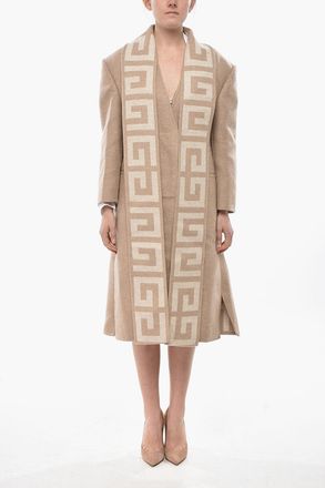 Givenchy Mantel aus Kaschmirmischung mit integriertem Schal und Monogramm-Motiv Givenchy