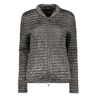 Moorer Gepolsterte Jacke mit Zwei-Wege-Rei&szlig;verschluss und Taschen - - Jackets - Damen - Grau - XS