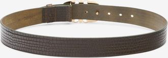 Isabel Marant Ceinture Mirko En Cuir - Femme - Fonc&eacute; Kaki - Taille75 - Isabel Marant