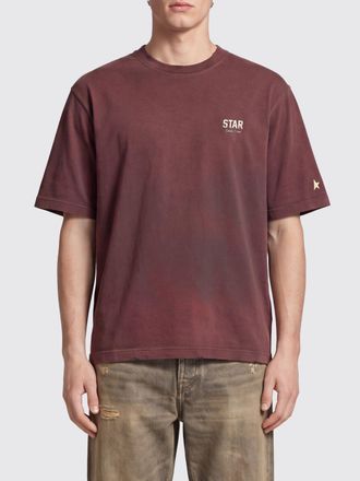 Golden Goose T-shirt en coton avec logo imprim&eacute; et &eacute;paules tombantes