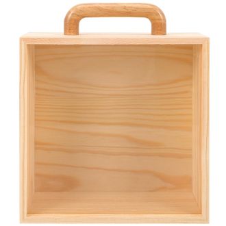 Angoily Holz Aufbewahrungsbox mit Fenster und Tragegriff S&uuml;&szlig;igkeiten und Schmuckkoffer Kompakte Haushaltsbox f&uuml;r Kleinigkeiten und Geschenkverpackung