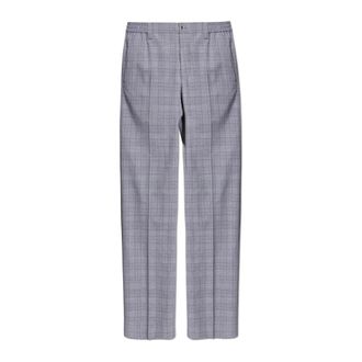 Versace Homme, Pantalons, Gris, Taille: XL Pantalon en laine &agrave; motif carreaux