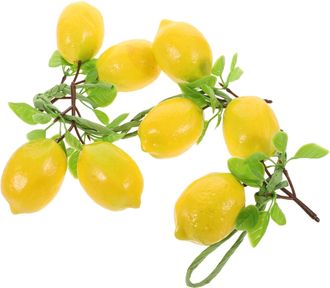 NUOBESTY K&uuml;nstliche Zitrone mit Bl&auml;ttern Realistische Dekoration aus Sicherem Kunststoff Langlebiges Zitronenzweig Ornament f&uuml;r Wohnraum und Fotorequisite