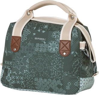 Basil Bohème City Bag KF Lenkertasche - Geeignet für Elektrisches, City, Damenfahhrad - 8L - Forest grün