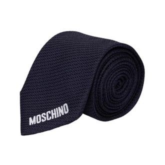 Moschino Cravate en soie - Homme - Accessoires - Bleu - Taille: ONE Size