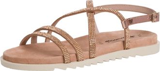 Tamaris Damen Sandaletten, Frauen Sandalen,offene Schuhe,Strandschuhe,Sommersandalen,bequem,flach,Sommerschuhe,Copper Glam,40 EU