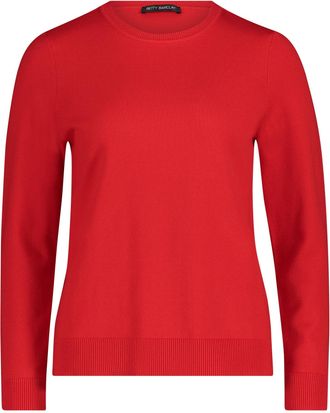 Betty Barclay Damen Basic-Strickpullover mit Rundhalsausschnitt 42, High Risk Red
