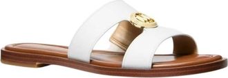 Michael Kors Femme, Chaussures, Blanc, Taille: 37 1/2 EU Erin Leather Sandal