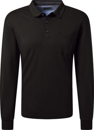 Pierre Cardin Herren Polo-Shirt Langarm 1/1 PoloKN | M&auml;nner Polo-Hemd | Mordern Fit | Schwarz 3070 9000 | XXL