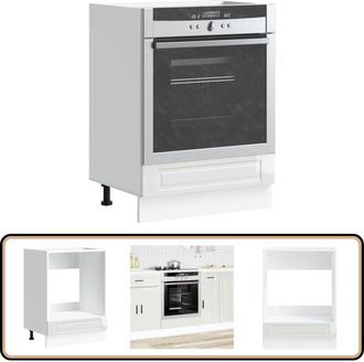 vidaXL Vidaxl - Armoire à four Porto blanc brillant bois dingénierie