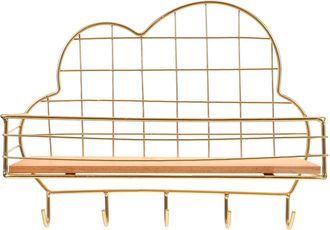 Valiclud Kreatives Wandmontiertes Aufbewahrungsregal aus Eisen Multifunktionales Wandregal mit Handtuchhaken Dekoratives Kunstst&auml;nder Regal f&uuml;r Wohnzimmer Schl