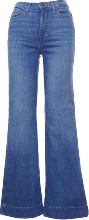7 For All Mankind Femme, Jeans, Bleu, Taille: W28 Jean &Eacute;vas&eacute; Moderne Dojo Sans Retouche