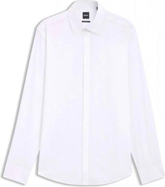 HUGO BOSS Homme, Chemises, Blanc, Taille: 3XL Formal Shirt