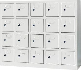 Generic Handy-Aufbewahrungsschrank mit Namenskartenschlitzen, Metall Desktop-Handy-Aufbewahrungsschrank mit Schloss, für Klassenzimmer Büro Kirche Fitnessstud